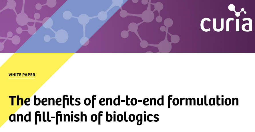The benefits of end-to-end formulation and fill-finish of biologics | Curia